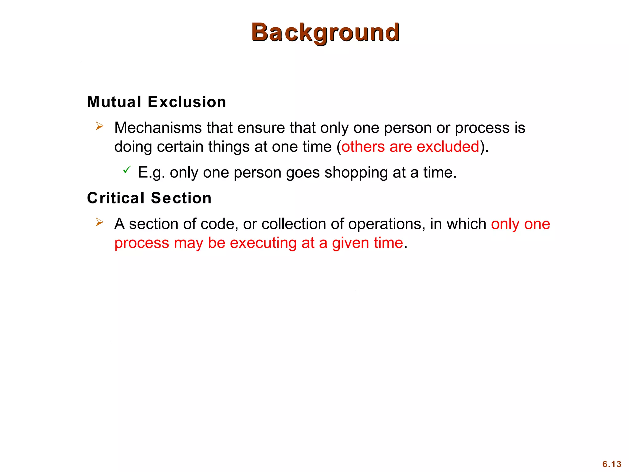 Operating Systems - "Chapter 5 Process Synchronization" | PPT