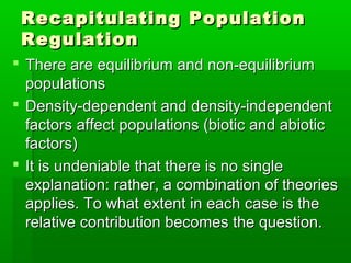 Ch. 5 population regulation part | PPT