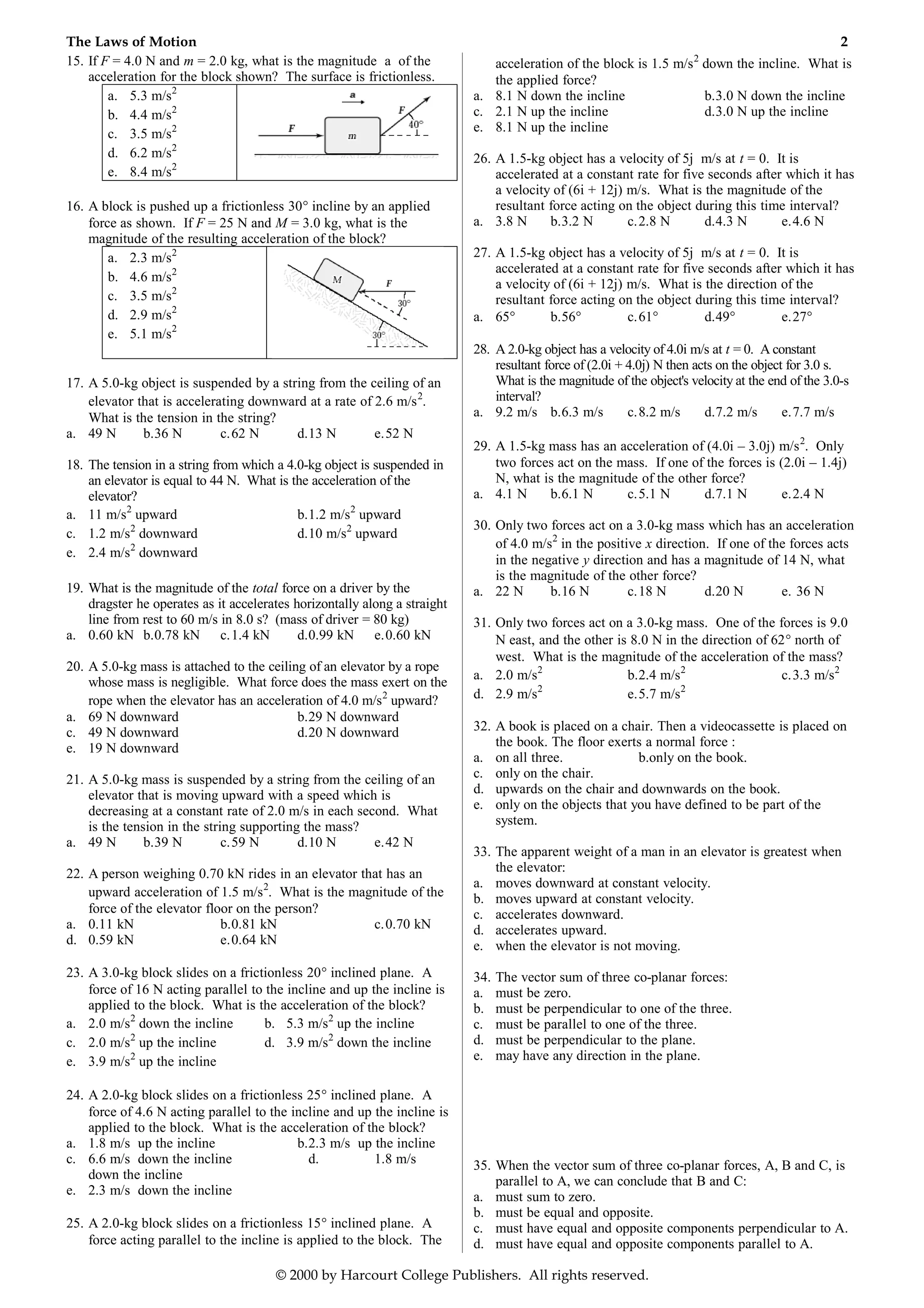 Ch.5 a test newton's laws of motion | DOC