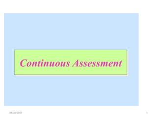 CHapter five about Continuous Assessment | PPT