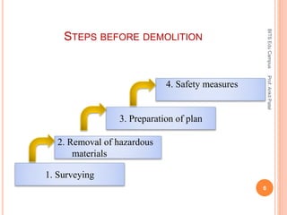 Ch 5 demolition of structures | PPTX