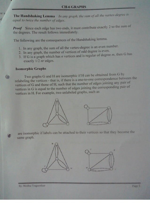 Chapter 5: GRAPHS | PDF