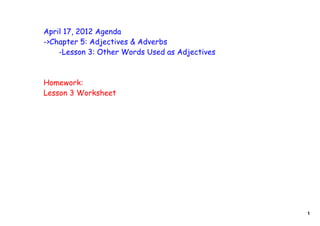 Ch. 5, Lesson 3 | PPT