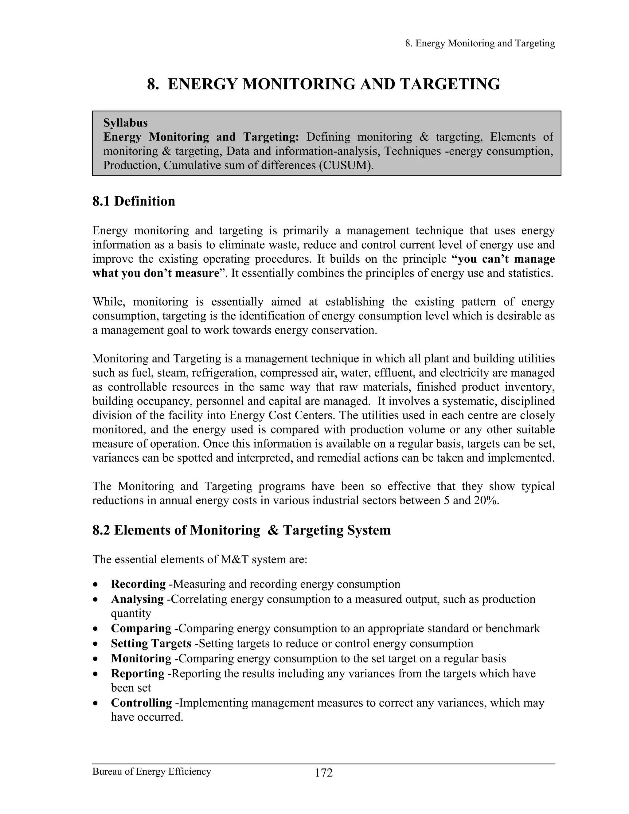 Energy Monitoring & targeting | PDF