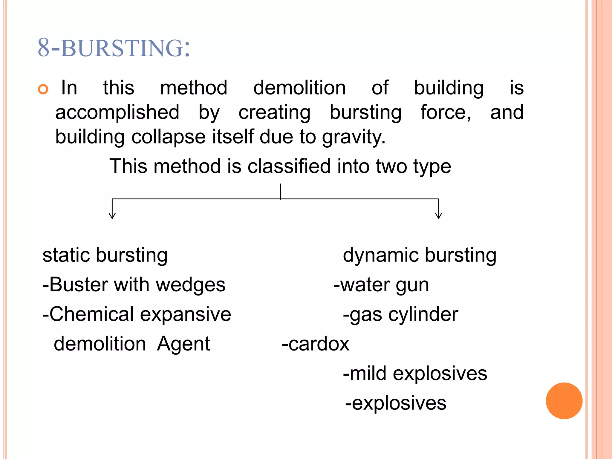 DEMOLITION AND DISMANTLING TECHNIQUES | PPTX