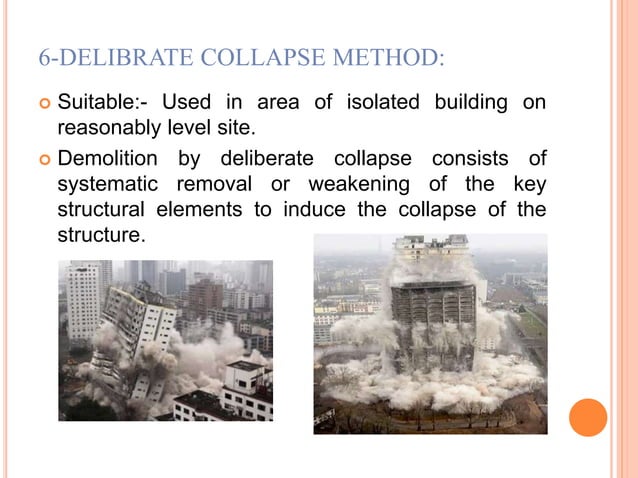 DEMOLITION AND DISMANTLING TECHNIQUES | PPTX