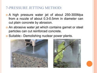 DEMOLITION AND DISMANTLING TECHNIQUES | PPTX
