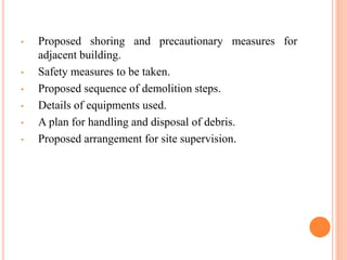 DEMOLITION AND DISMANTLING TECHNIQUES | PPTX