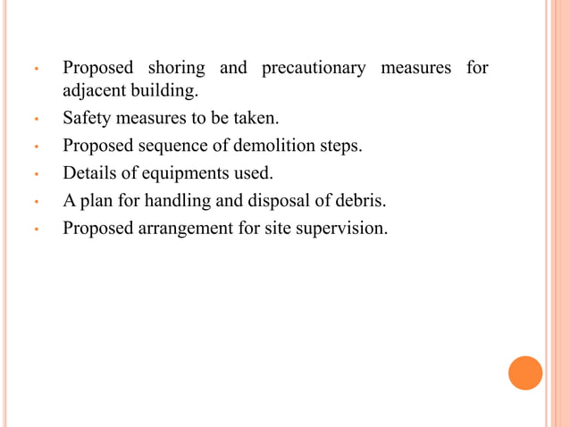 DEMOLITION AND DISMANTLING TECHNIQUES | PPTX