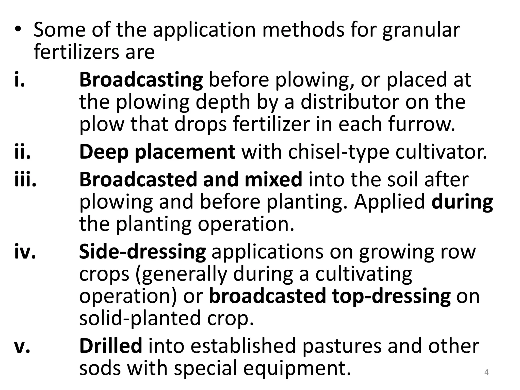 Ch- 6 fertilizer.pptx:applications of fertilizer | PPTX