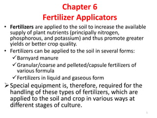Ch- 6 fertilizer.pptx:applications of fertilizer | PPTX