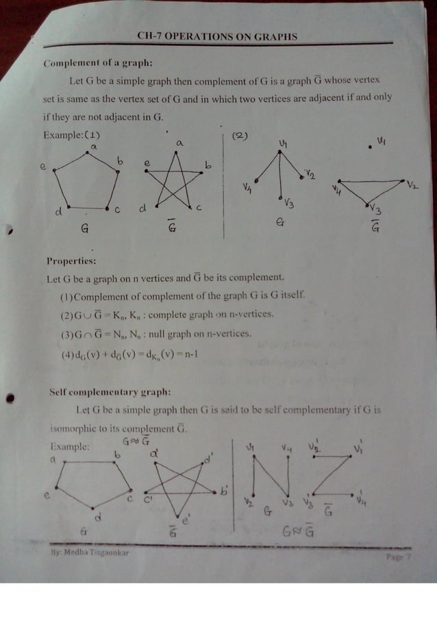 Chapter 6: OPERATIONS ON GRAPHS | PDF