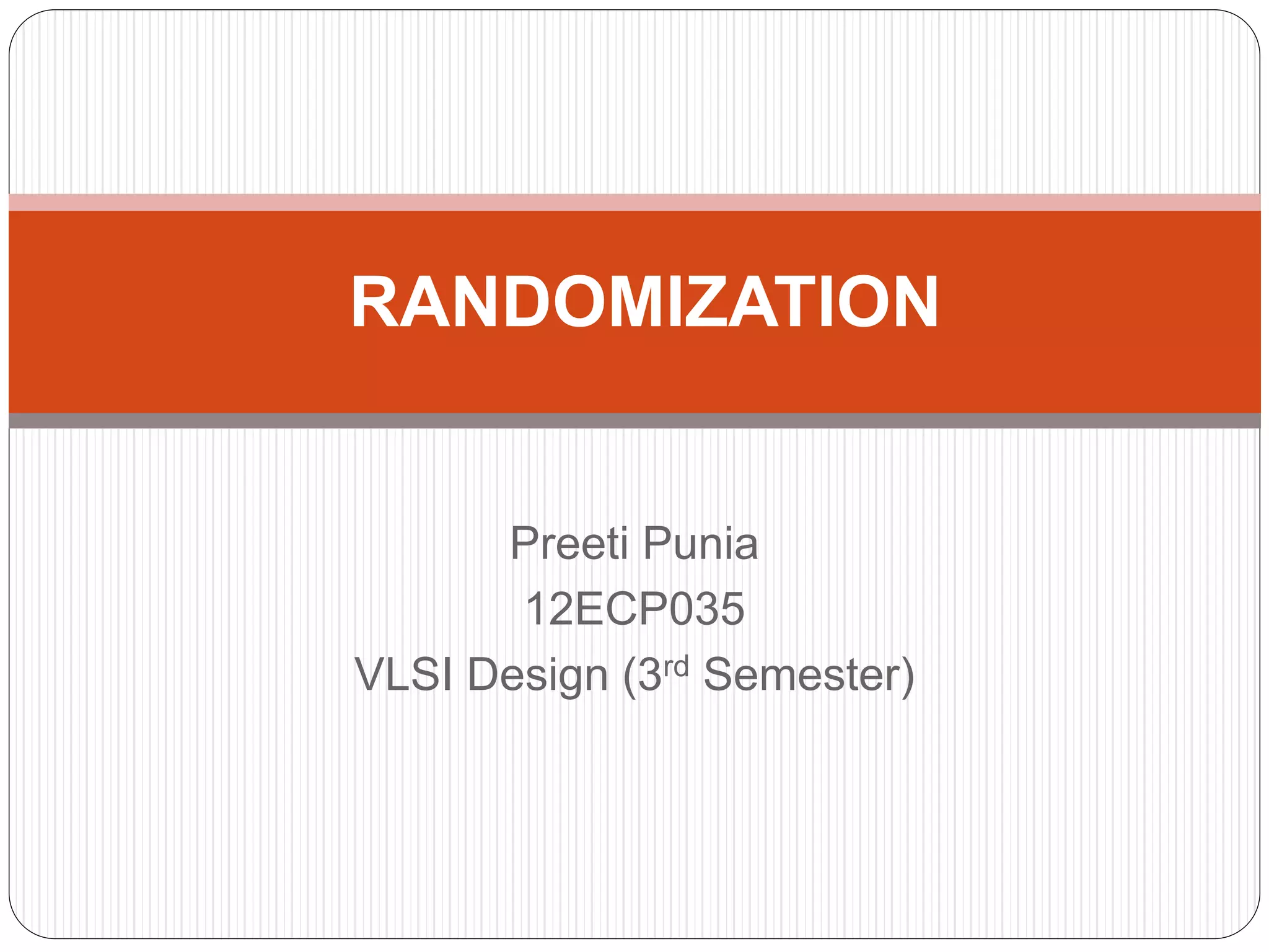 Ch 6 randomization | PPTX