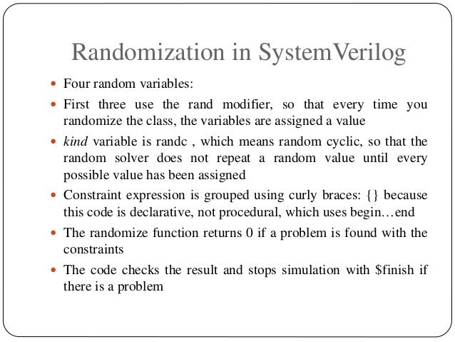 Ch 6 Randomization