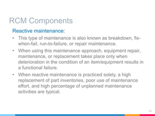 Reliability Centered Maintenance | PPTX