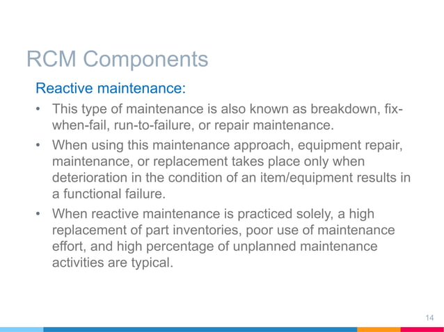 Reliability Centered Maintenance | PPTX
