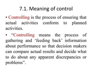 Ch 7 controlling | PPT