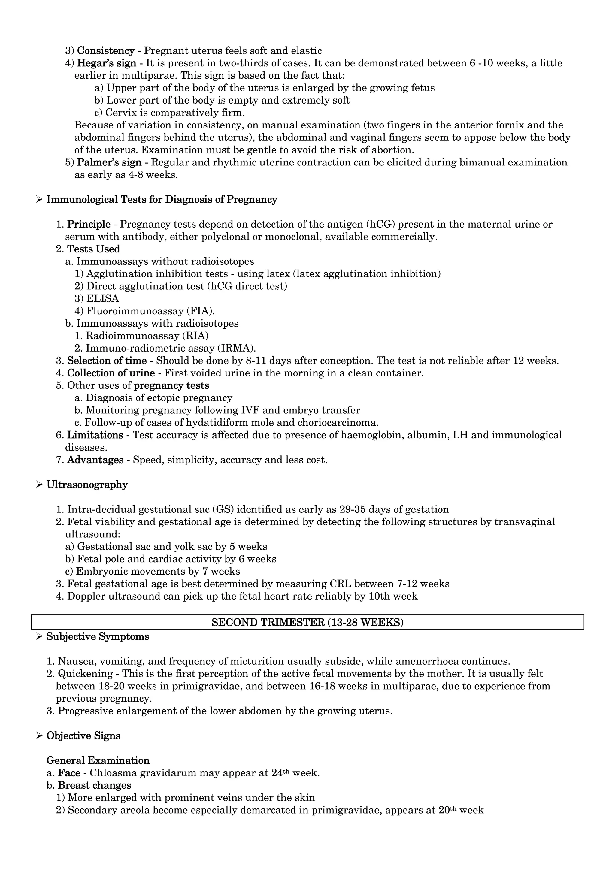 DIAGNOSIS OF PREGNANCY | PDF