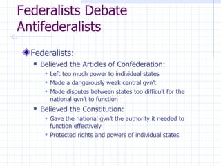 7.4 Ratification and the Bill of Rights | PPT