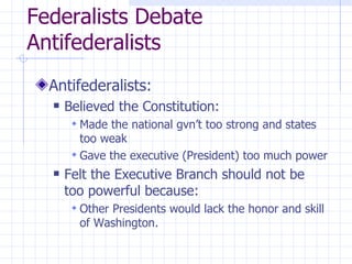7.4 Ratification and the Bill of Rights | PPT
