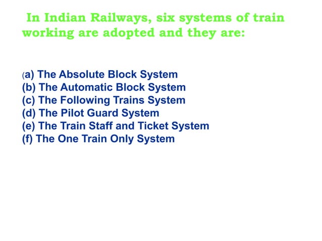 Concepts of Automatic Block Signalling.ppt | Rail Travel | Travel Type