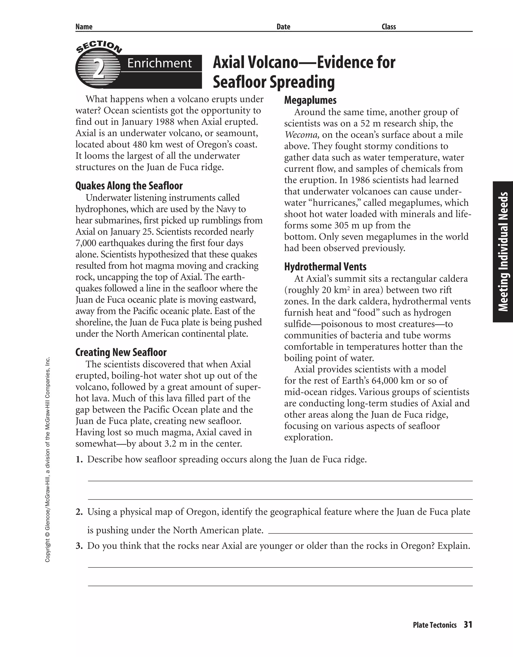 Ch. 7 glencoe worksheets | PDF