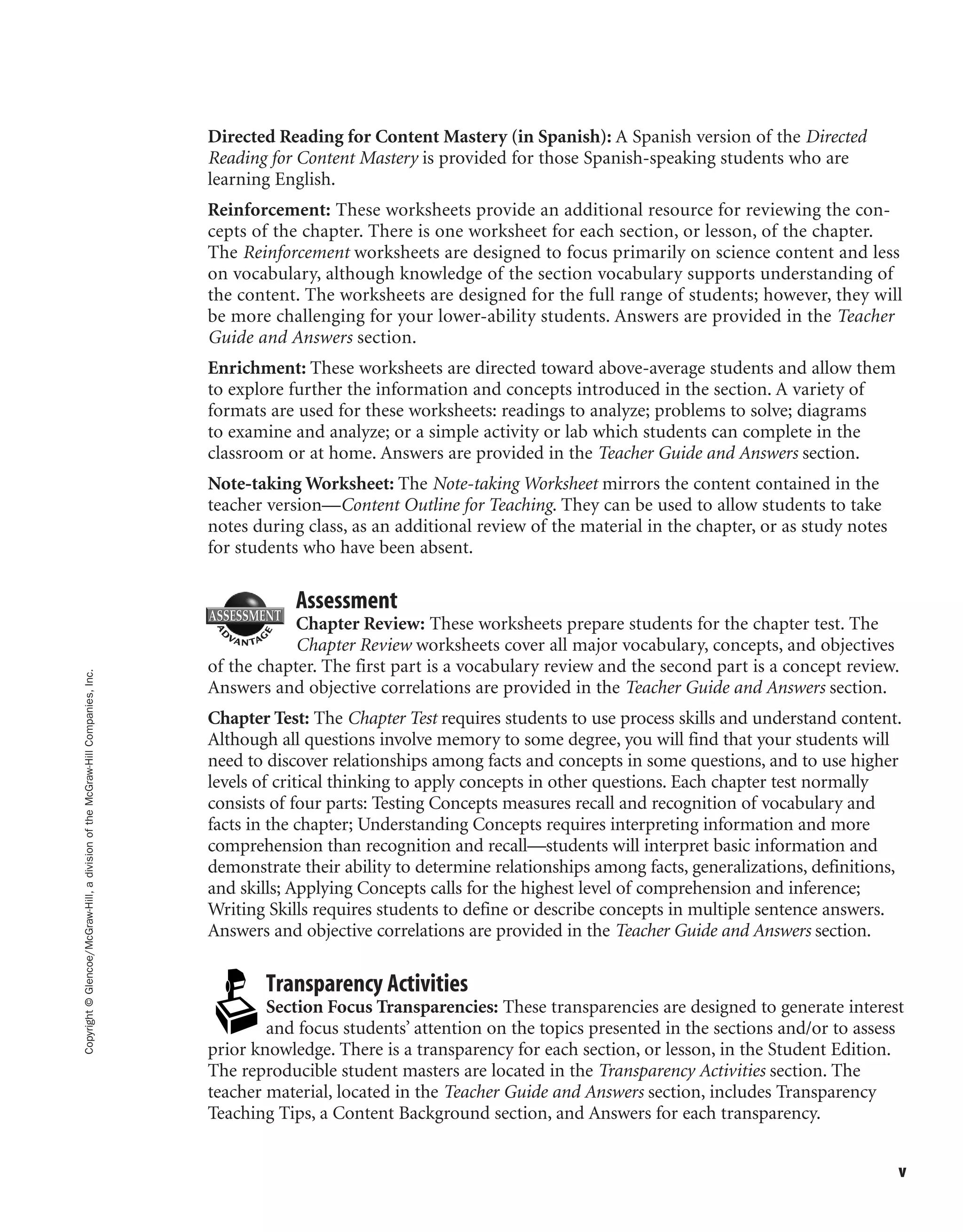 Ch. 7 glencoe worksheets | PDF