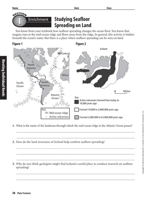 Sea Floor Spreading Worksheet Answer Key