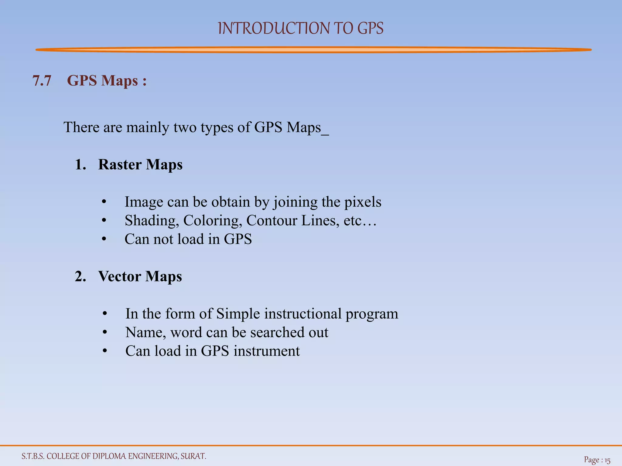 UNIT 6 introduction to gps | PPTX