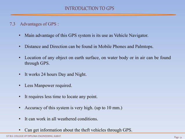 UNIT 6 introduction to gps | PPTX