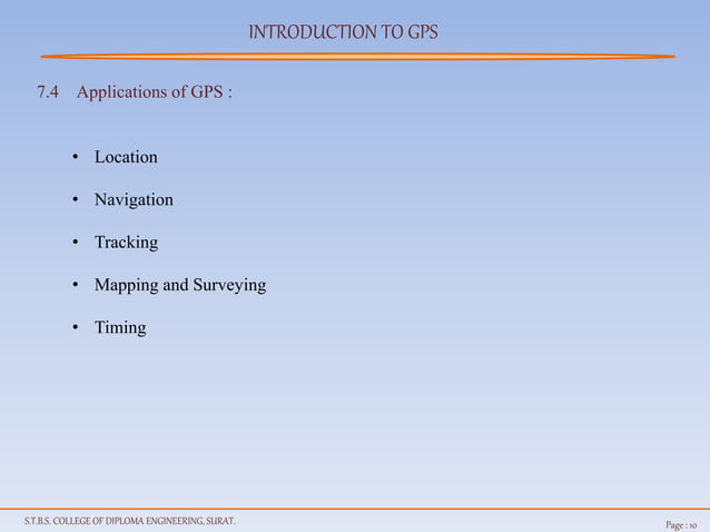 UNIT 6 introduction to gps | PPTX