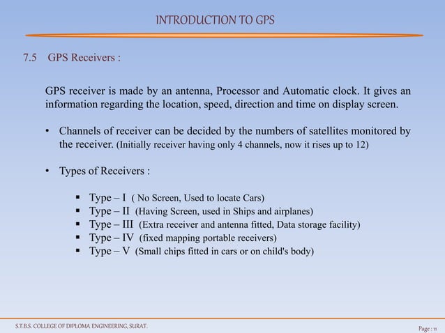 UNIT 6 introduction to gps | PPTX