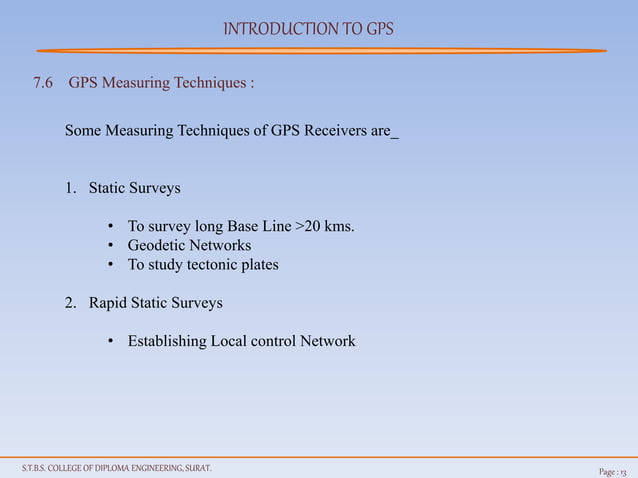 UNIT 6 introduction to gps | PPTX