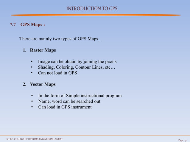 UNIT 6 introduction to gps | PPTX