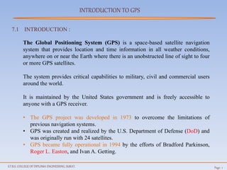 UNIT 6 introduction to gps | PPTX