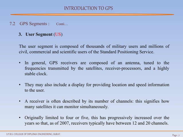 UNIT 6 introduction to gps | PPTX