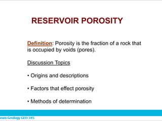 Porosity Definition
