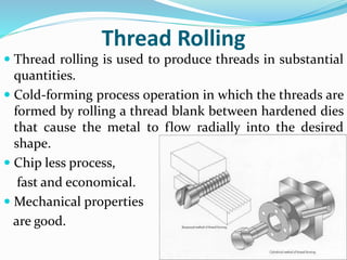Ch 8.2 screw thread manufacturing | PPT