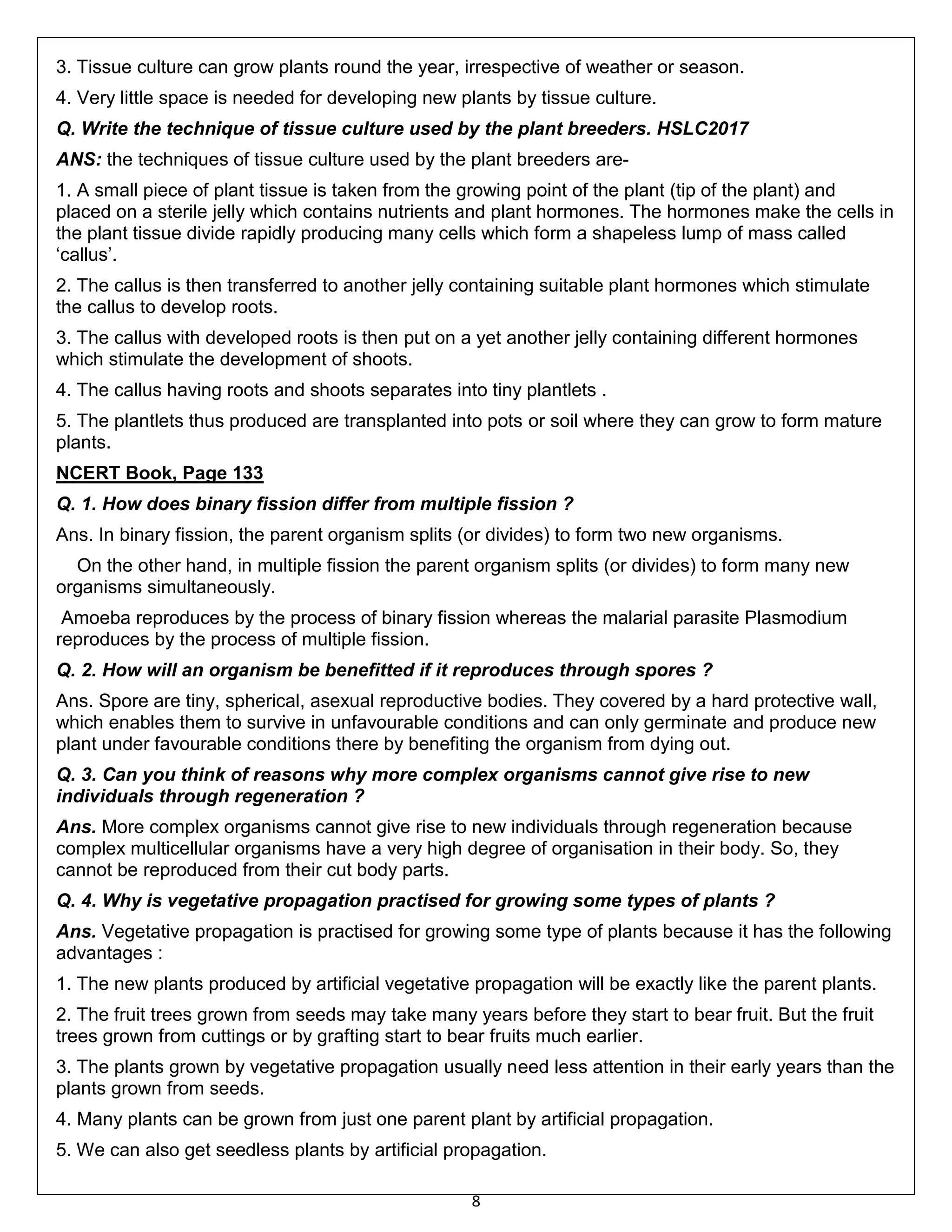 Reproduction- class x biology NCRT | PDF | Infertility | Reproductive ...
