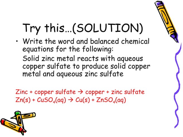 Ch. 8 Chemical Equations And Reactions | PPT | Chemistry | Science