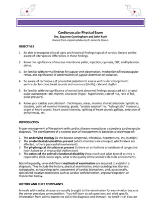 physical diagnosis of cardiovascular diseases for medicine student | PDF