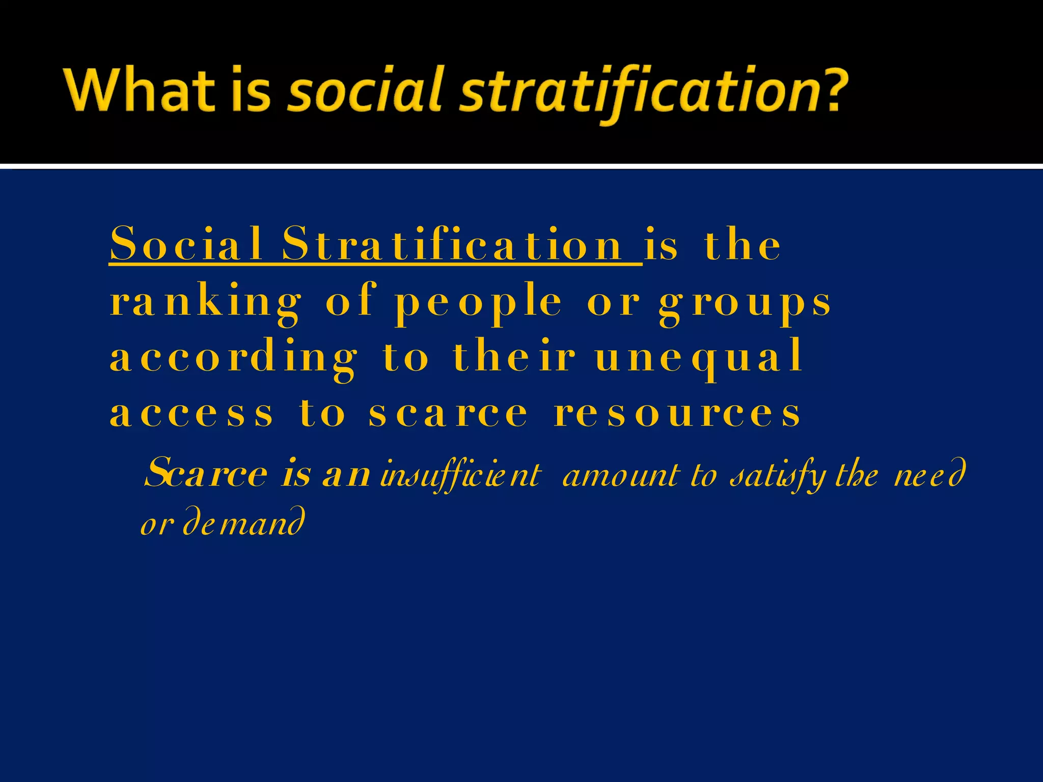 Ch 8 Social Stratification | PPT