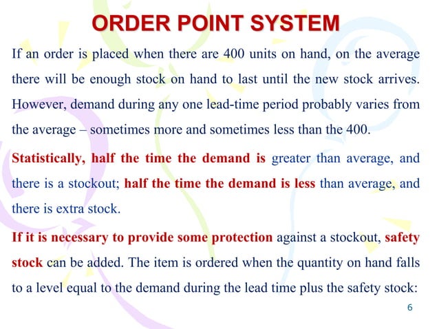 Ch-8_Independent Demand Ordering System.ppt | Logistics | Business