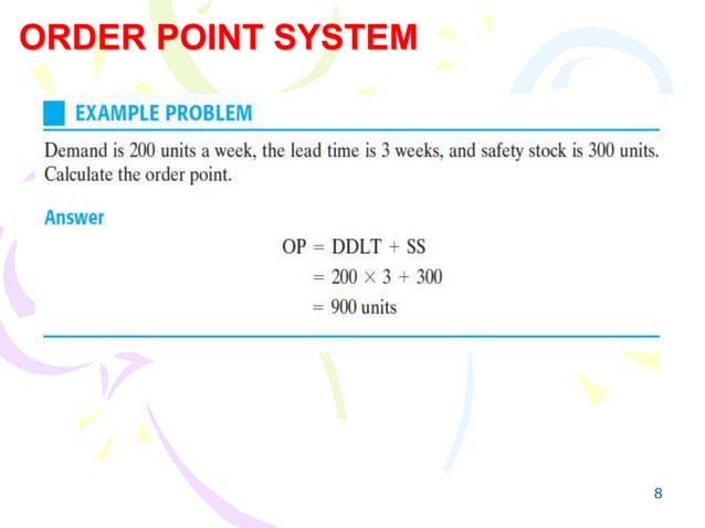 Ch-8_Independent Demand Ordering System.ppt | Logistics | Business