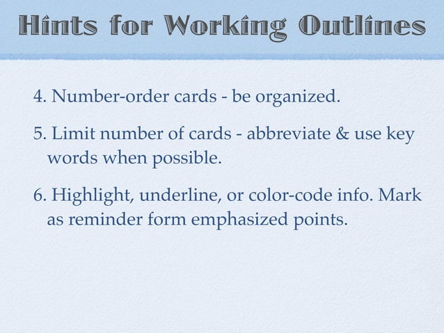 Ch. 8; p.155 157 Types of Outlines | KEY