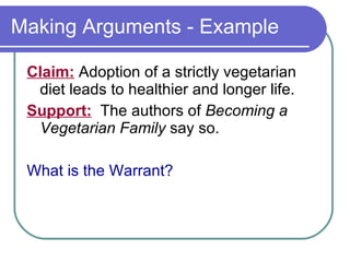 Ch. 7 Making Arguments | PPT