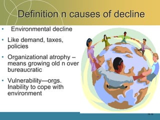 Ch 9org-size-lifecyc-decline | PPTX | Large Business | Business