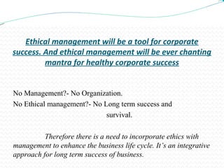Managerial ethics | PPT