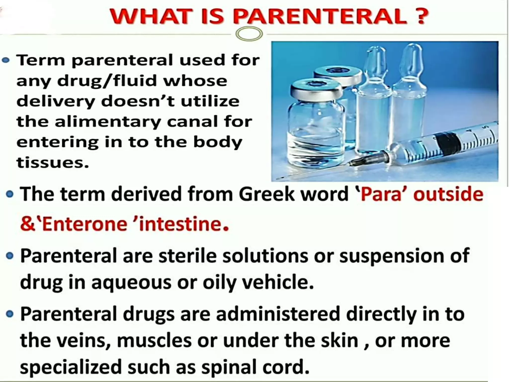Ch parenteral dosage form & its classification | PPTX
