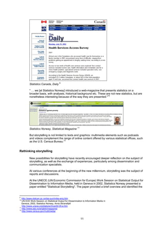 Storytelling revisited. Its role in statistics' dissemination. | PDF ...